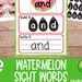 Watermelon Sight Words, Preschool Worksheet, Preschool Printable ...