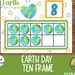 Earth Day Ten Frame, Preschool Worksheet, Preschool Printable ...