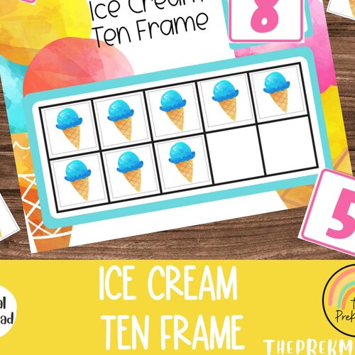 Count the Ice Cream Scoops Toddler Printable Preschool Math - Etsy
