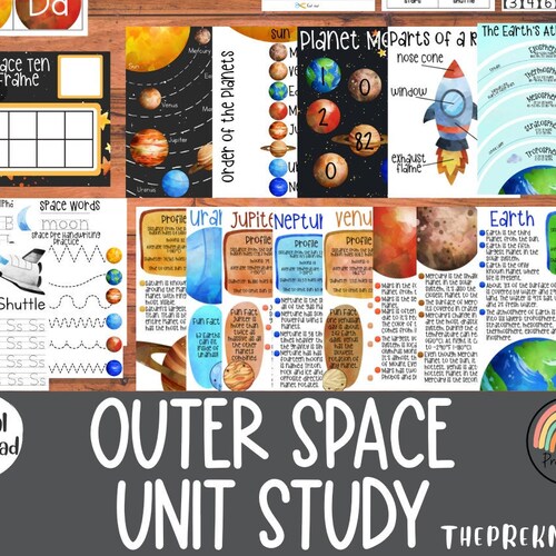 Outer Space Unit Study Homeschool Learning Materials - Etsy