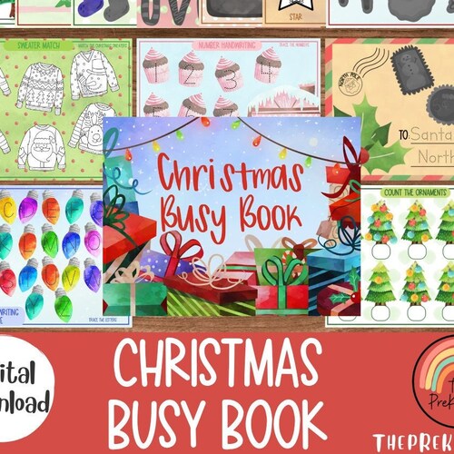 Christmas Toddler Busy Book Printable Learning Binder - Etsy