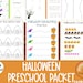 Halloween Preschool Packet, Halloween Preschool Printable, Homeschool ...