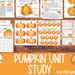Pumpkin Unit Study Homeschool Learning Materials Educational Activities ...