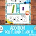 Addition Worksheet, Roll It, Build It, Add It, Montessori Printable ...