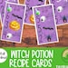 Witch Potion Recipe Cards Montessori Materials Homeschool - Etsy