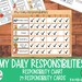 My Daily Responsibility Chart Printable Chore Chart - Etsy