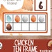 FARM Chicken Ten Frame, Montessori Materials, Preschool Printable ...