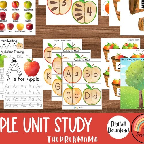 Apple Unit Study Preschool Curriculum Preschool Printable - Etsy