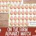 FARM Alphabet Match, Montessori Printable, Preschool Printable ...