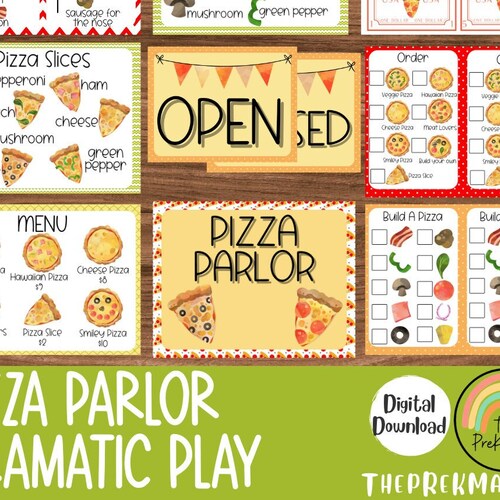 Pizza Parlor Dramatic Play Pretend Play Classroom Dramatic - Etsy