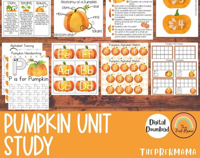 Pumpkin Unit Study Homeschool Learning Materials Educational - Etsy