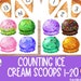 Count the Ice Cream Scoops Toddler Printable Preschool Math - Etsy