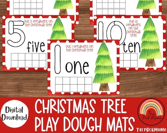 Christmas Play Doh Mats - Etsy