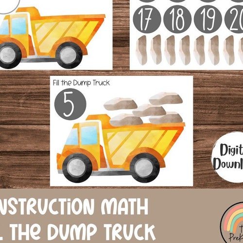 Construction Counting Activity Preschool Worksheet Preschool | Etsy