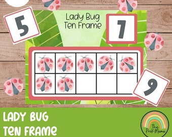 Rainbow Ten Frame Numbers 1-10 Count and Match Montessori | Etsy