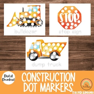 Construction Dot Markers Preschool Printables, Preschool Letters ...