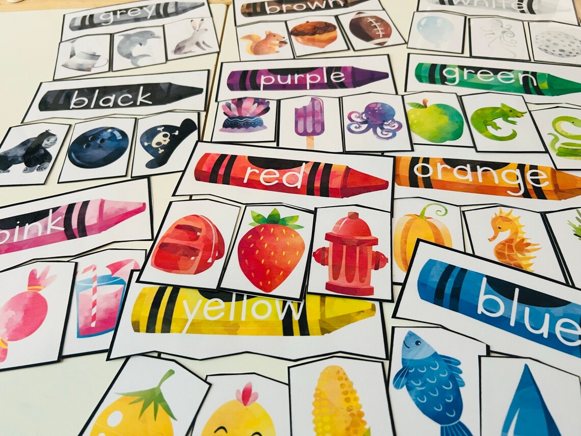 Color Puzzles, Activity for Kids, Preschool Worksheet, Preschool ...