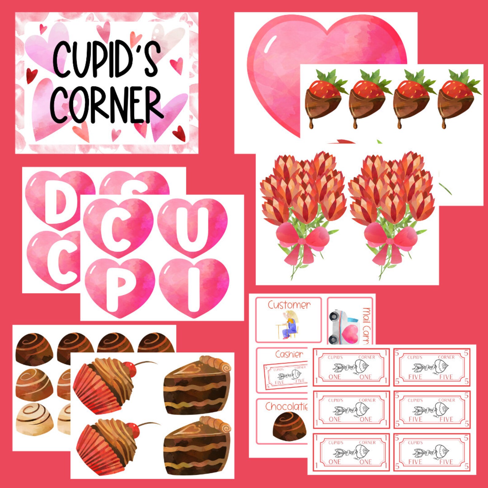 Cupid's Corner Dramatic Play Valentine's Pretend - Etsy
