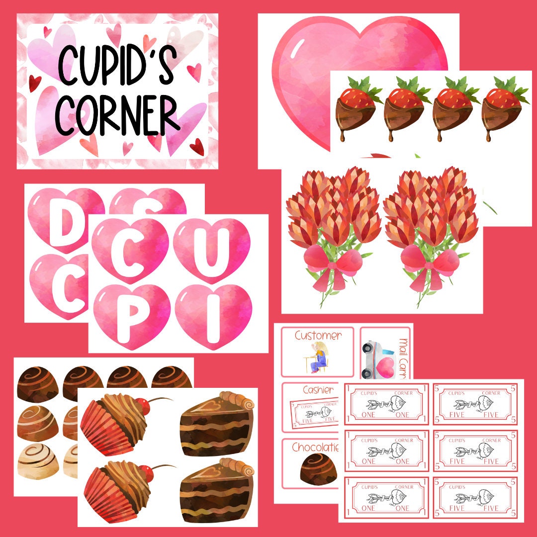 Cupid's Corner Dramatic Play, Valentine's Pretend Play, Classroom ...