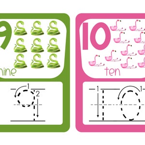 Number Tracing Cards 1-20 Classroom Décor Preschool Math - Etsy