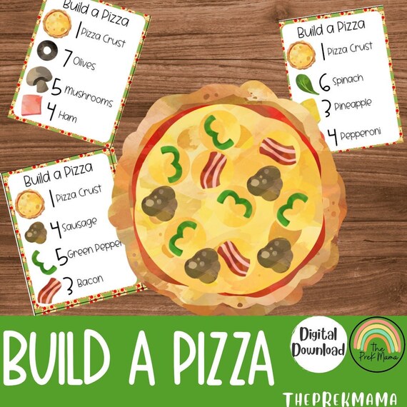 Build A Pizza Pretend Play Preschool Printable Busy Book - Etsy Canada