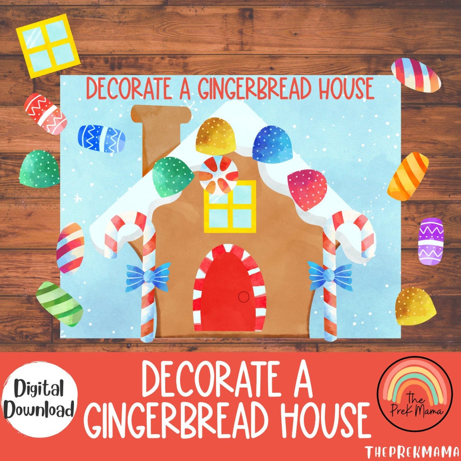 Decorate A Gingerbread House Christmas Preschool Printable - Etsy