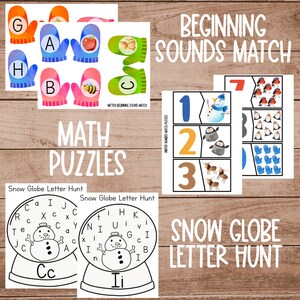 Winter Bundle, Preschool Curriculum, Winter Preschool Printable ...