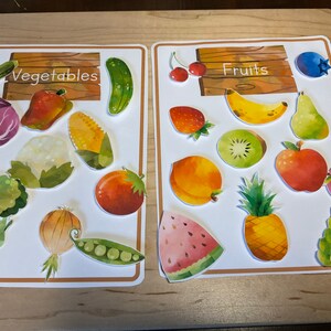 Fruits and Vegetables Sort, Fruits and Vegetables Match, Homeschool ...