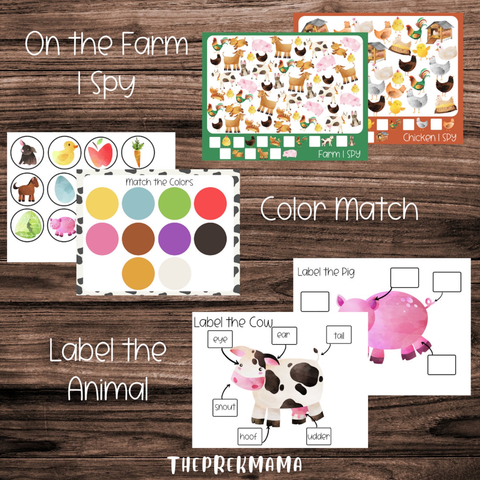 FARM Busy Book Montessori Homeschool Printable Preschool - Etsy