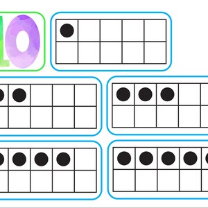 Number Board Matching Numbers 1-10 Preschool Math Preschool - Etsy