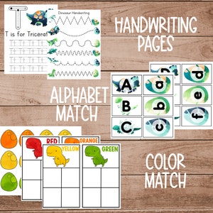 Dino Bundle, Dinosaur Preschool Worksheets, Preschool Printable ...