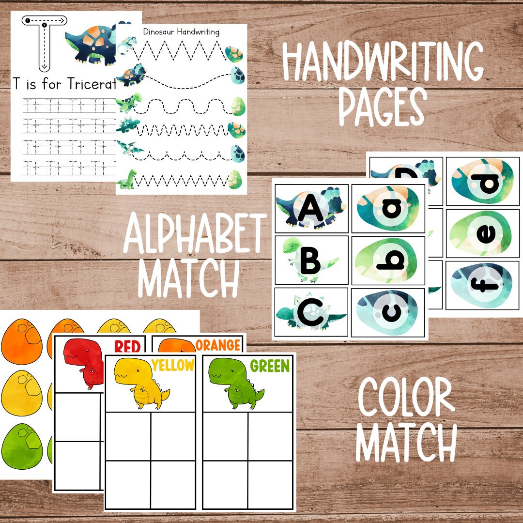 Dino Bundle, Dinosaur Preschool Worksheets, Preschool Printable ...