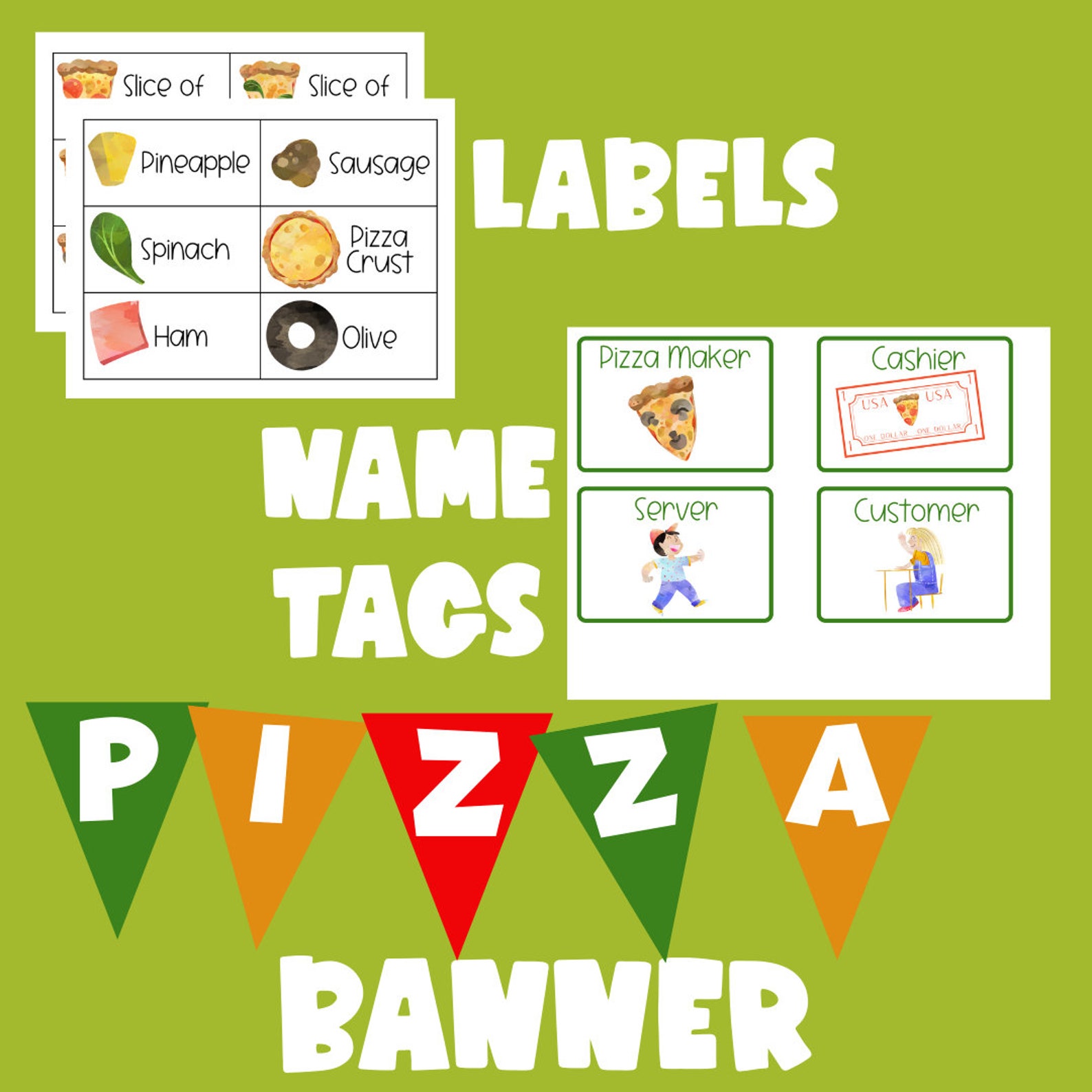 Pizza Parlor Dramatic Play Pretend Play Classroom Dramatic - Etsy