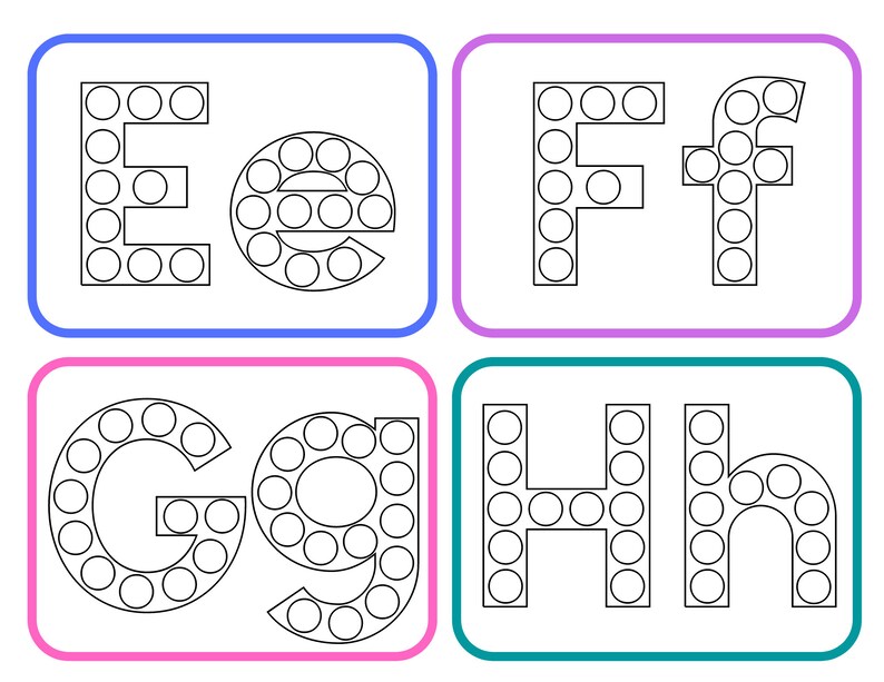 Cotton Swab Letter Tracing Cards Preschool Printable | Etsy