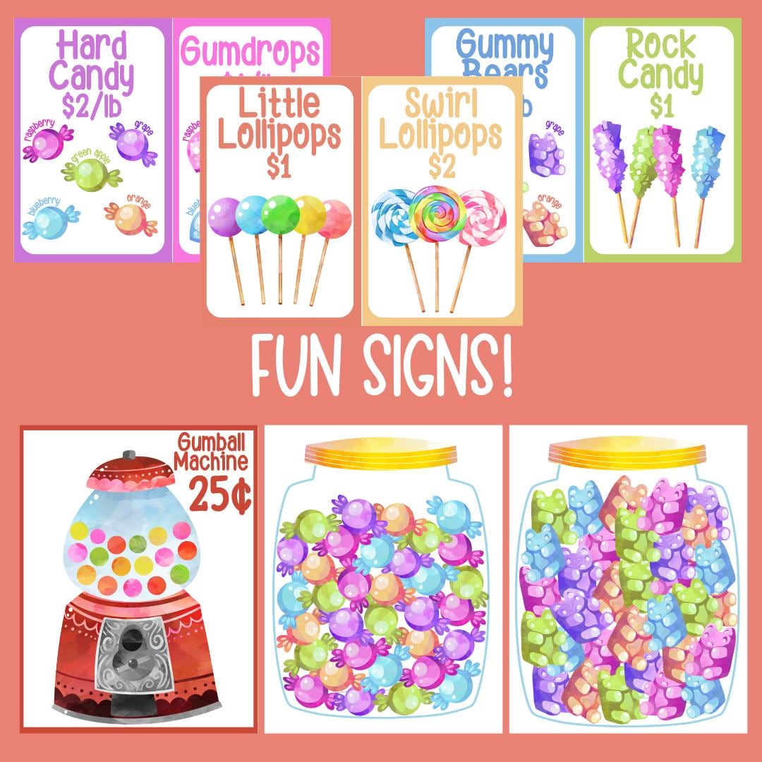 Candy Shop Dramatic Play, Pretend Play, Classroom Dramatic Play, Home ...