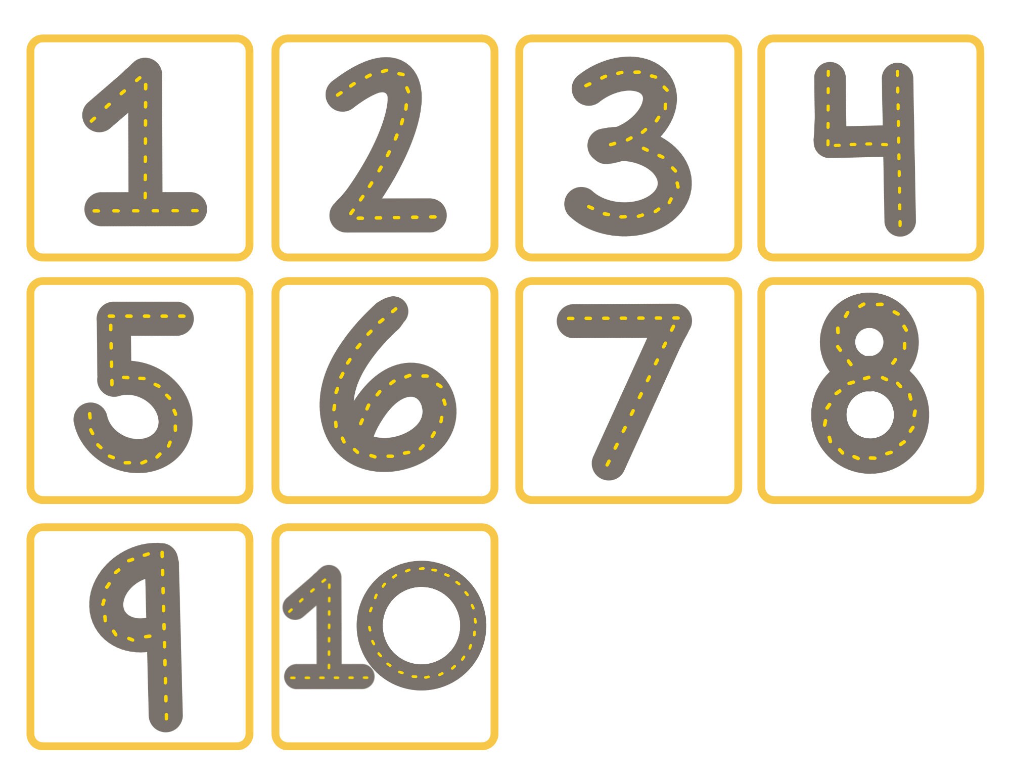 Construction Ten Frame, Numbers 1-10 Count and Match, Montessori ...
