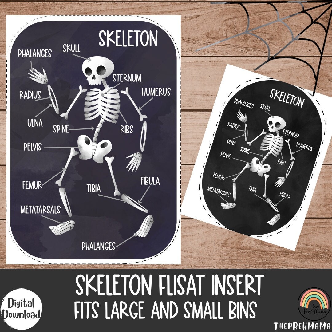 Skeleton Halloween Flisat Insert, Halloween Flisat Insert, Flisat ...