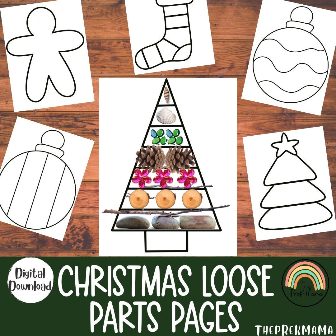 Christmas Loose Parts Cards, Montessori Materials, Sensory Bin ...