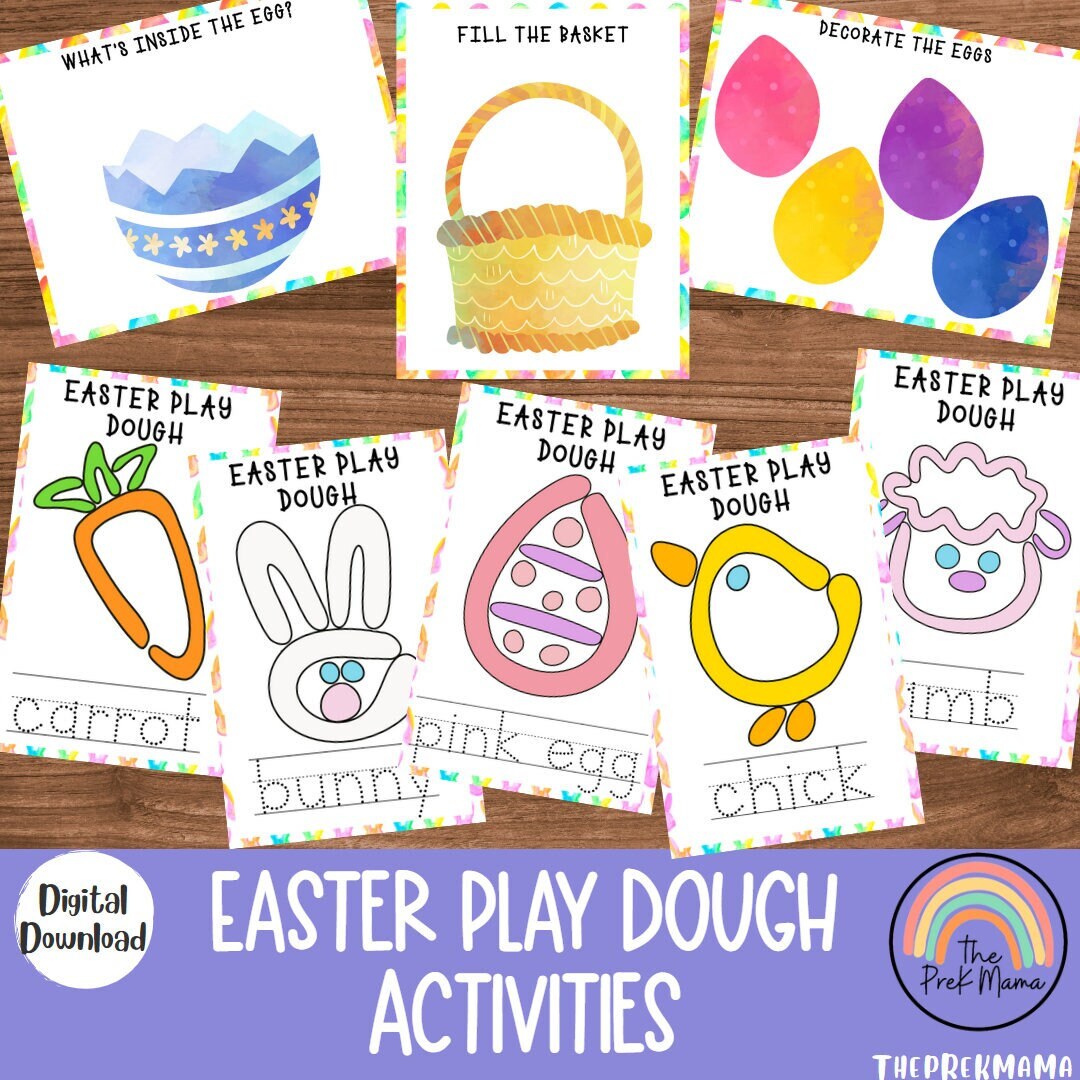 Easter Play Dough Activities, Easter Play Dough Mats, Easter Preschool ...