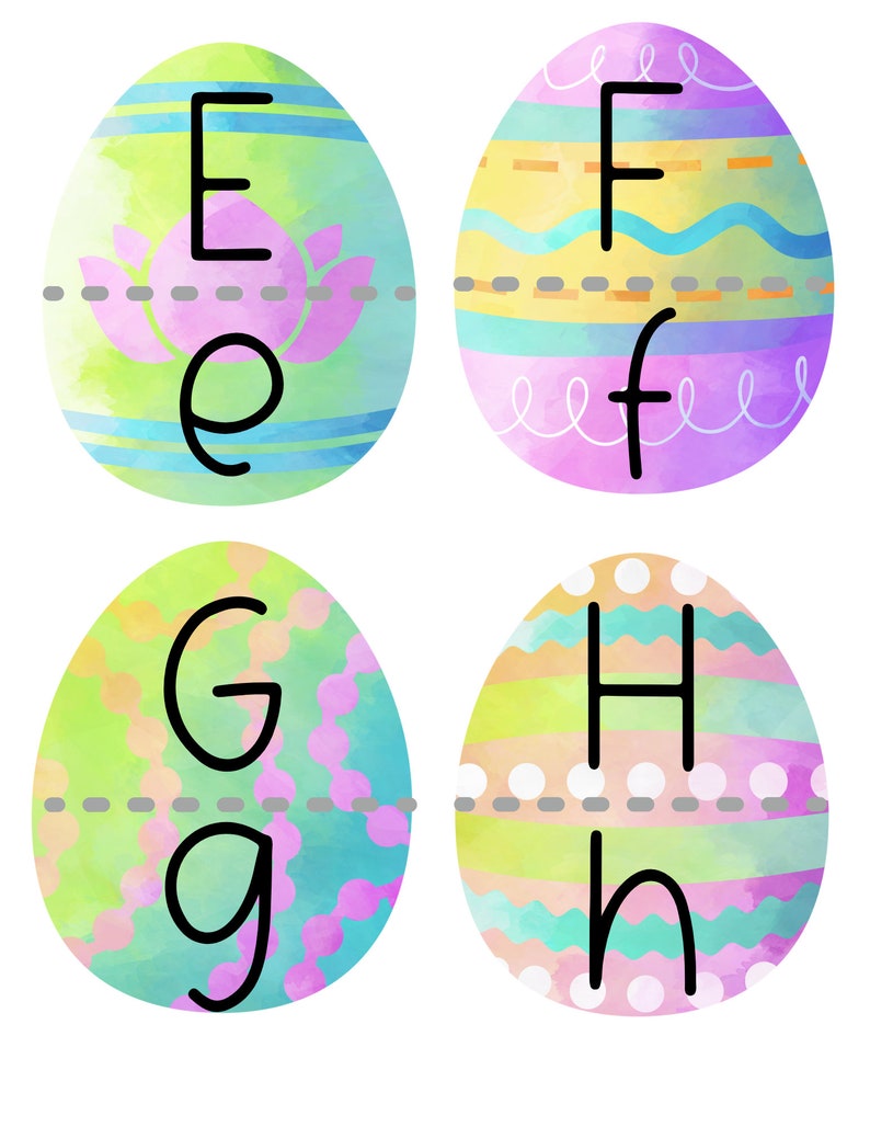 Easter Letter Match, Preschool Printable, Preschool Letters ...