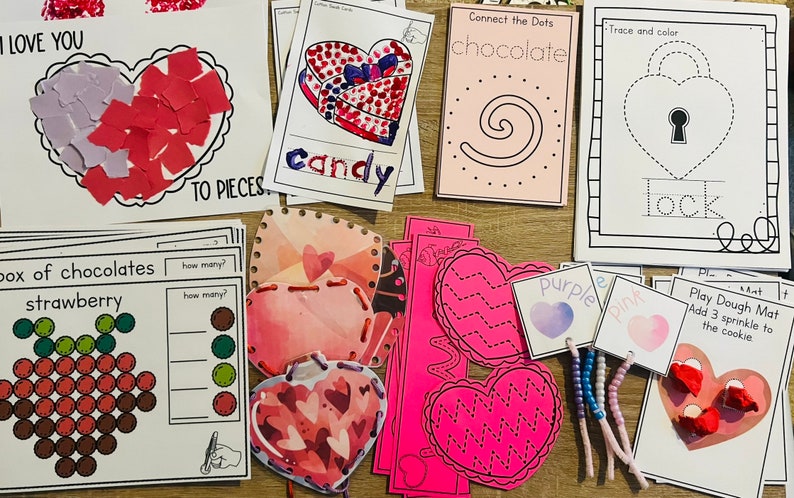 Valentine's Day Fine Motor Bundle, Preschool Fine Motor, Valentine ...