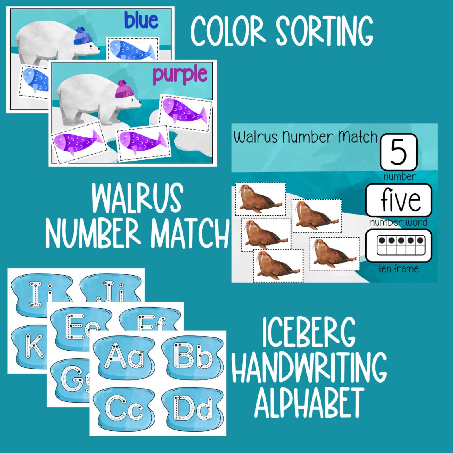 Arctic Animals Unit Study, Homeschool Learning Materials, Educational ...