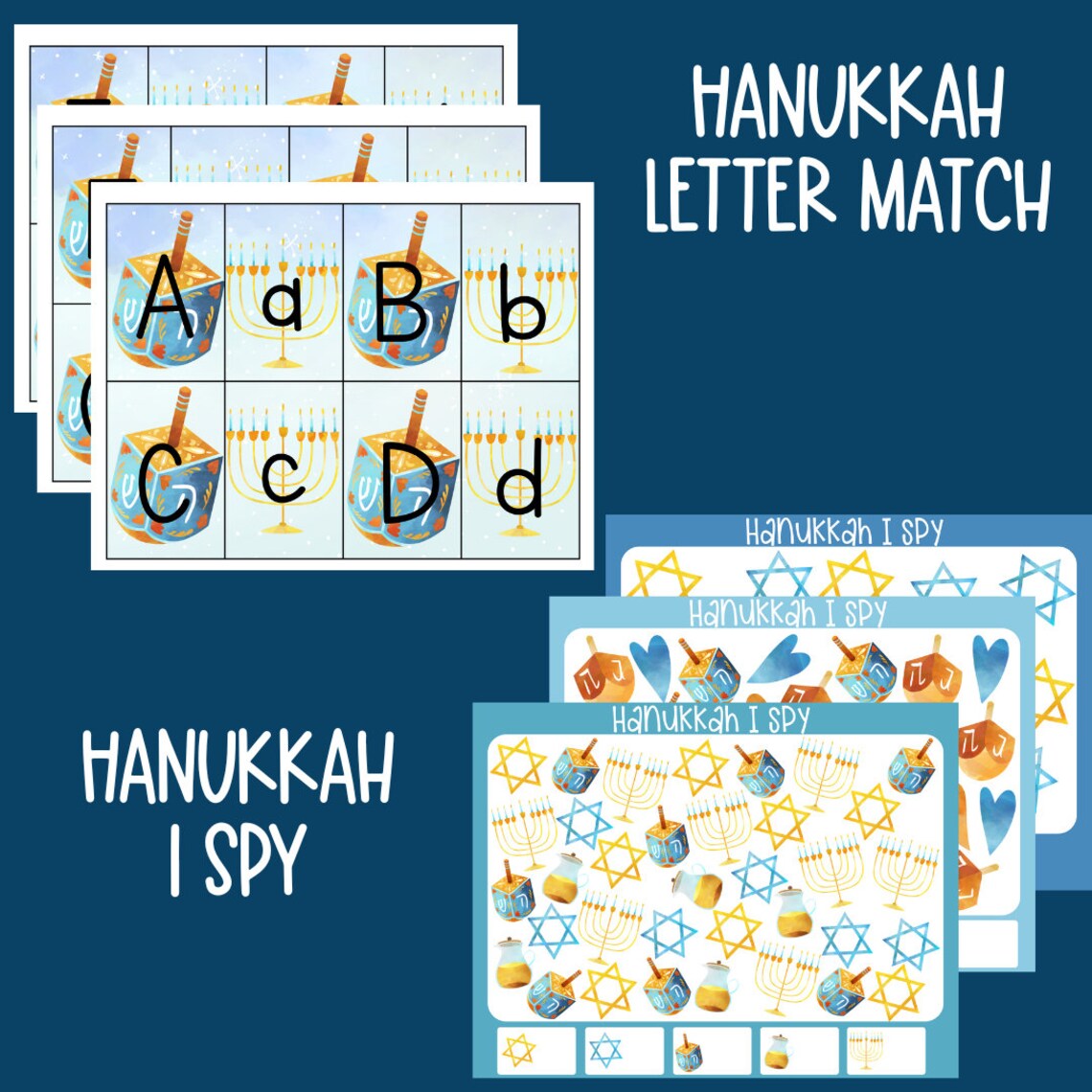 Hanukkah Bundle, Hanukkah Preschool Printable, Preschool Activity ...