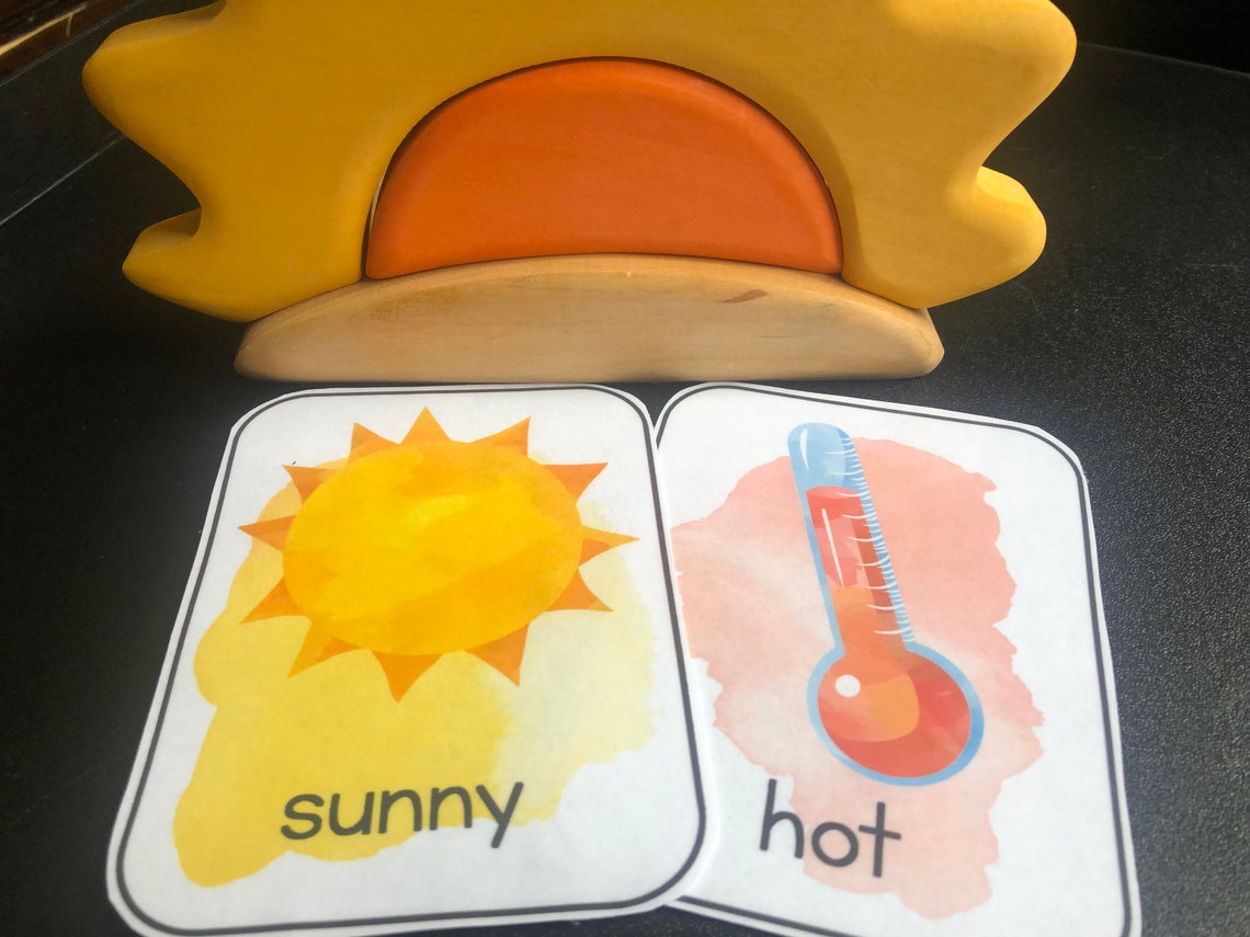 Weather Flash Cards Preschool Printable Preschool Learning | Etsy