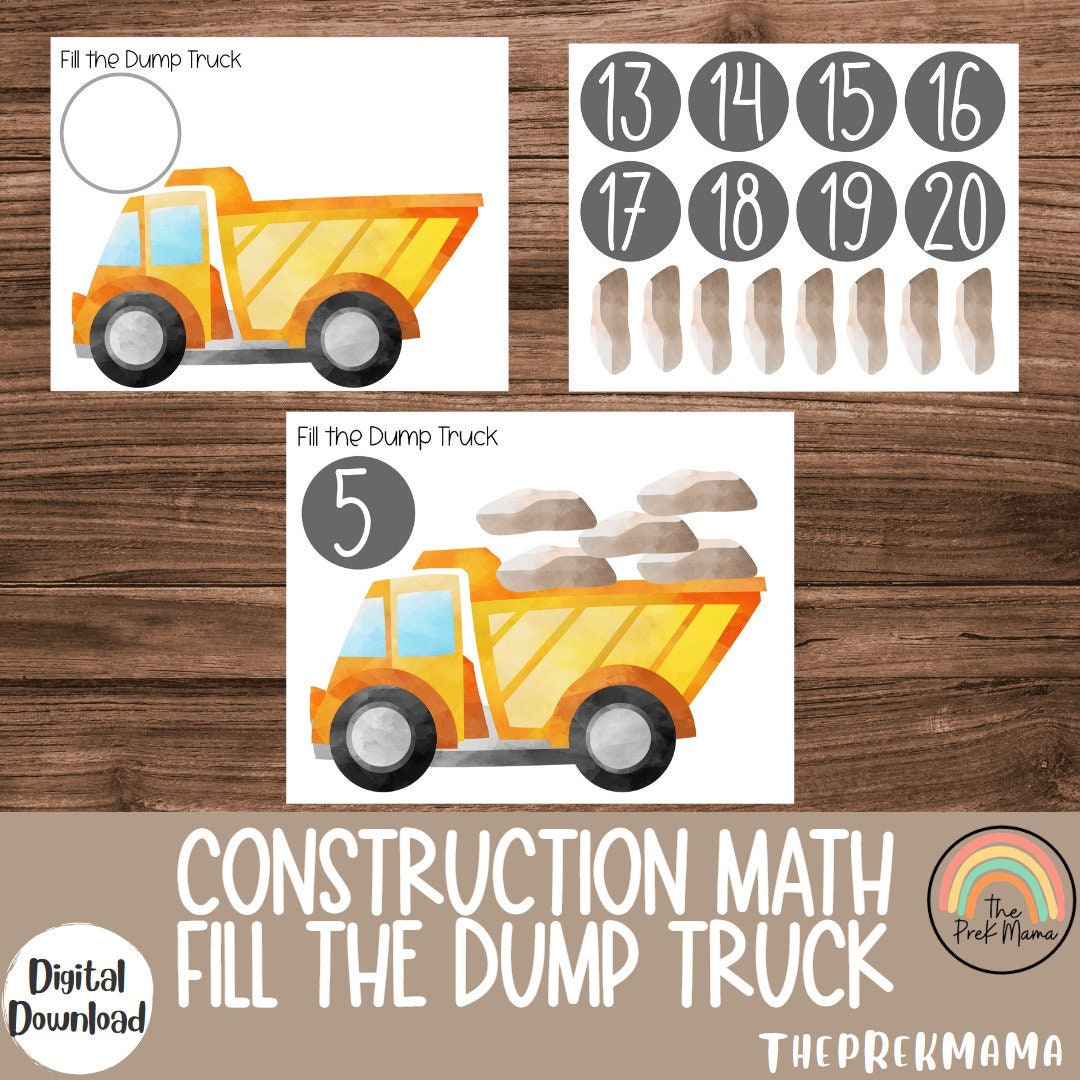 Construction Counting Activity, Preschool Worksheet, Preschool ...