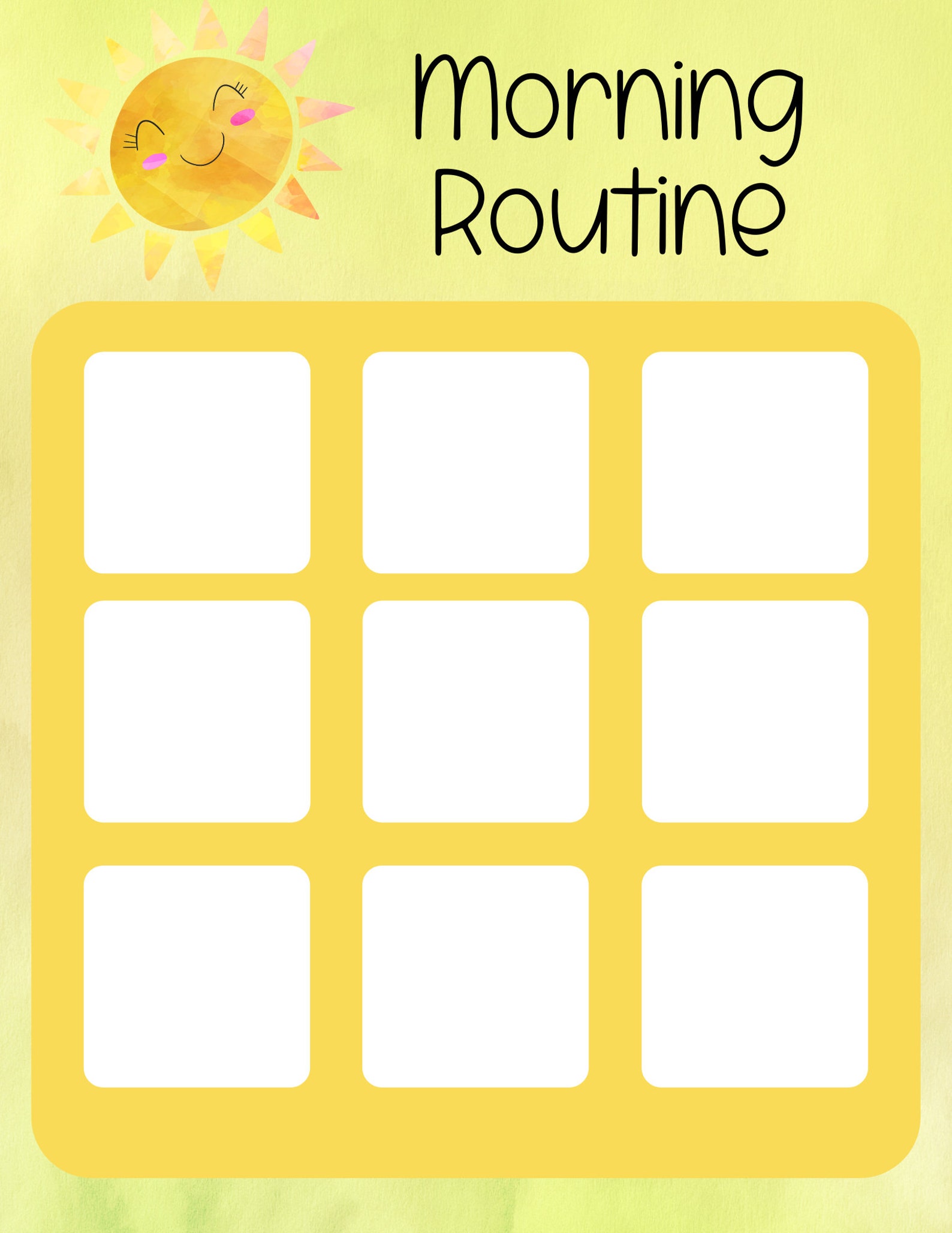 My Daily Routine Chart Printable Chore Chart Routine Chart | Etsy UK
