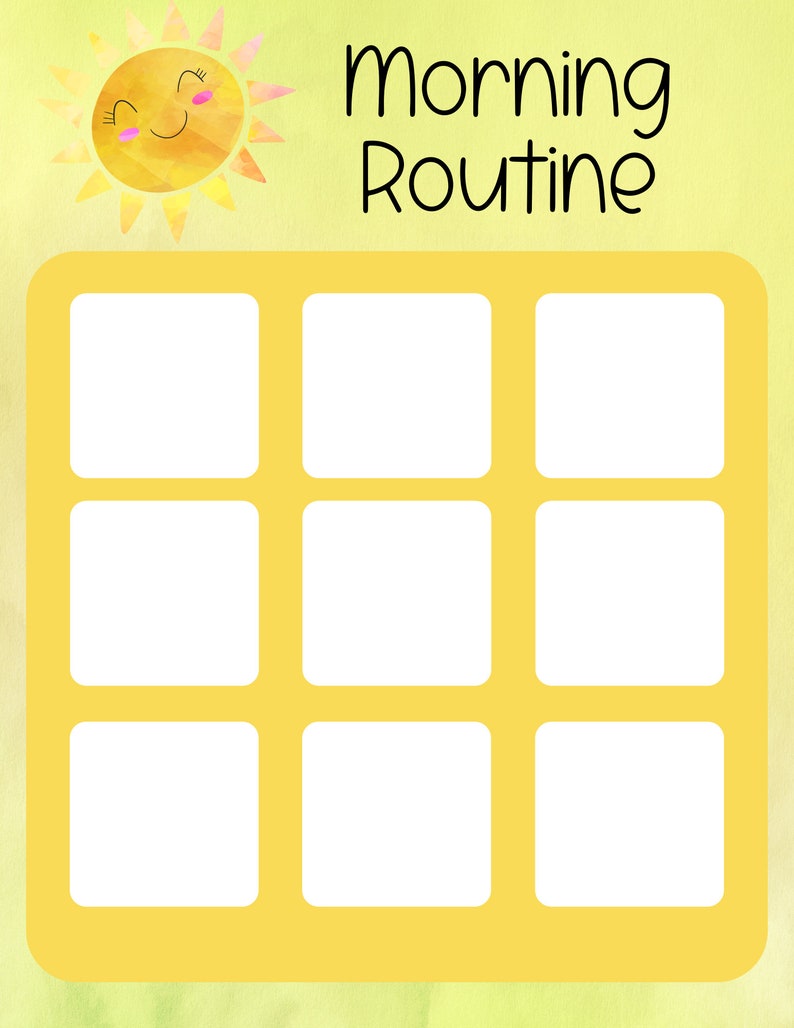 My Daily Routine Chart Printable Chore Chart Routine Chart - Etsy