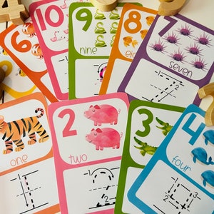 Number Tracing Cards 1-20, Classroom Décor, Preschool Math ...