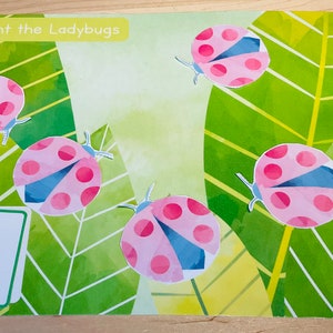 Lady Bug Ten Frame, Numbers 1-10 Count and Match, Montessori Printable ...