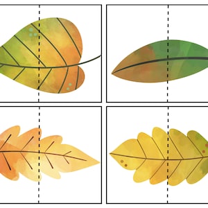 Matching Leaves, Fall Activity for Kids, Toddler Activity, Homeschool ...